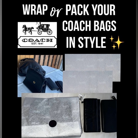 Coach | Accessories | Coach Tissue Paper Gift Packaging Packing Bags ...